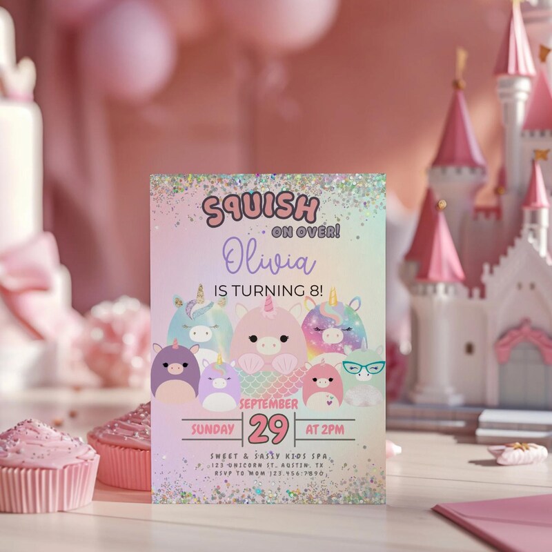 Squishy Party Invitation - Etsy