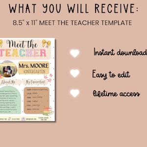 Editable Meet the Teacher Pastel Template, Back to School Flyer, All ...