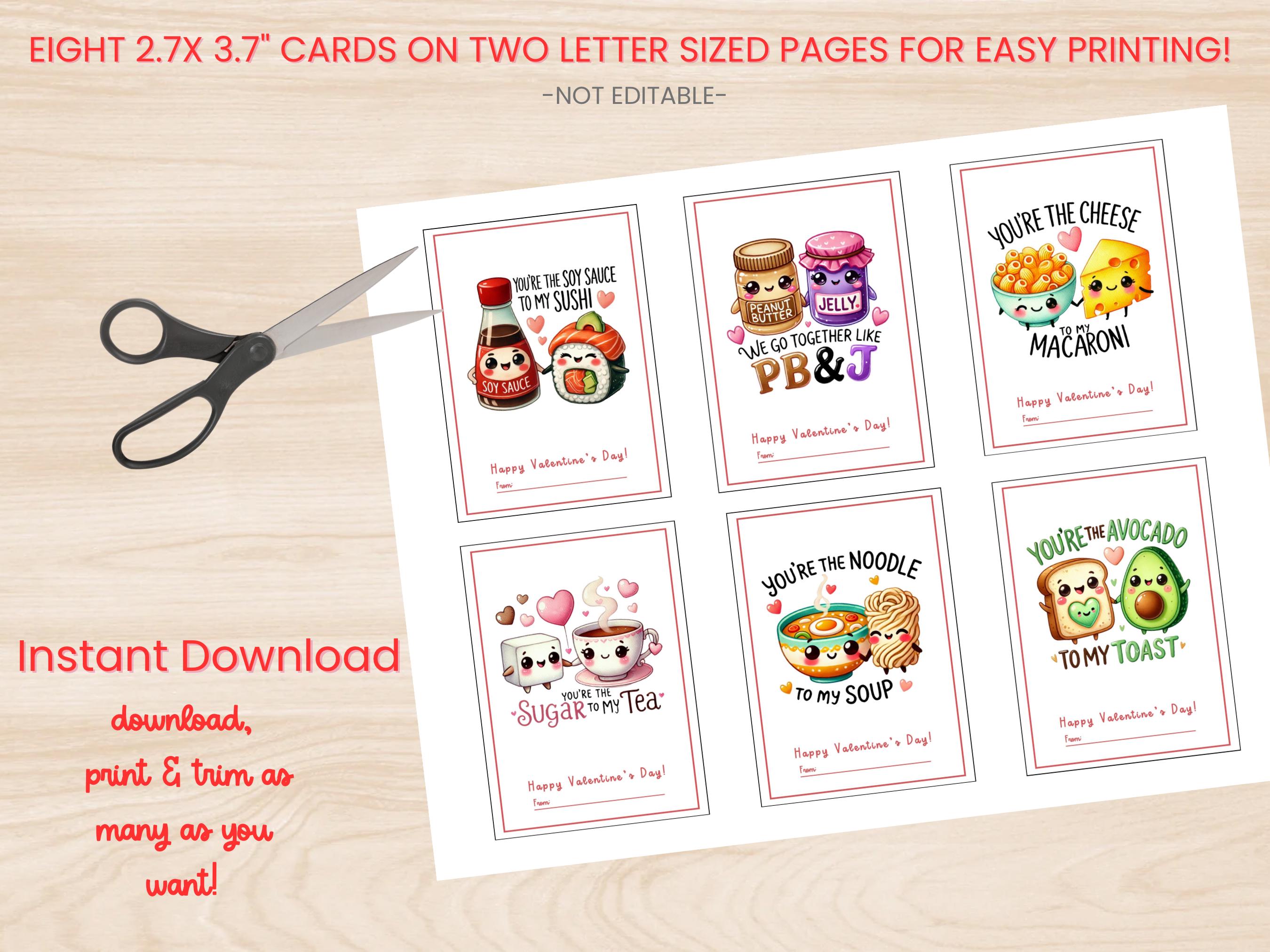 Printable Valentine’s Cards for Kids,kids Valentine Cards, Printable ...