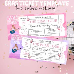 Eras Ticket Invite, Surprise Music Ticket Stub, Birthday Invite ...