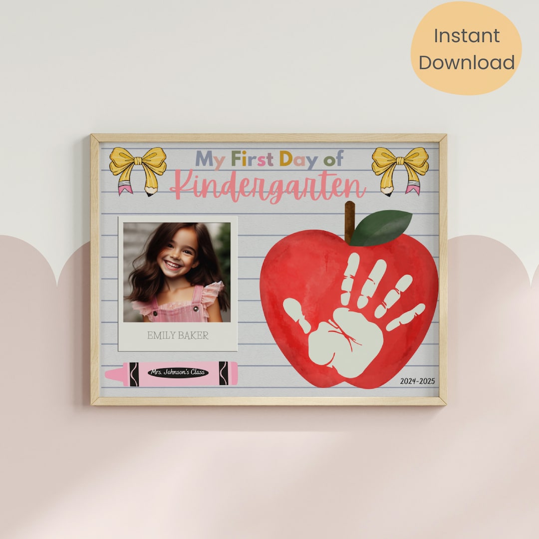 Editable First Day of School Handprint Craft, Back to School Printable ...