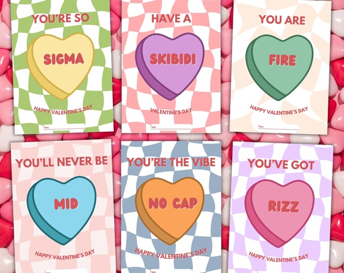Kids Slang Valentine's Day Cards, Printable Funny Valentines Card ...