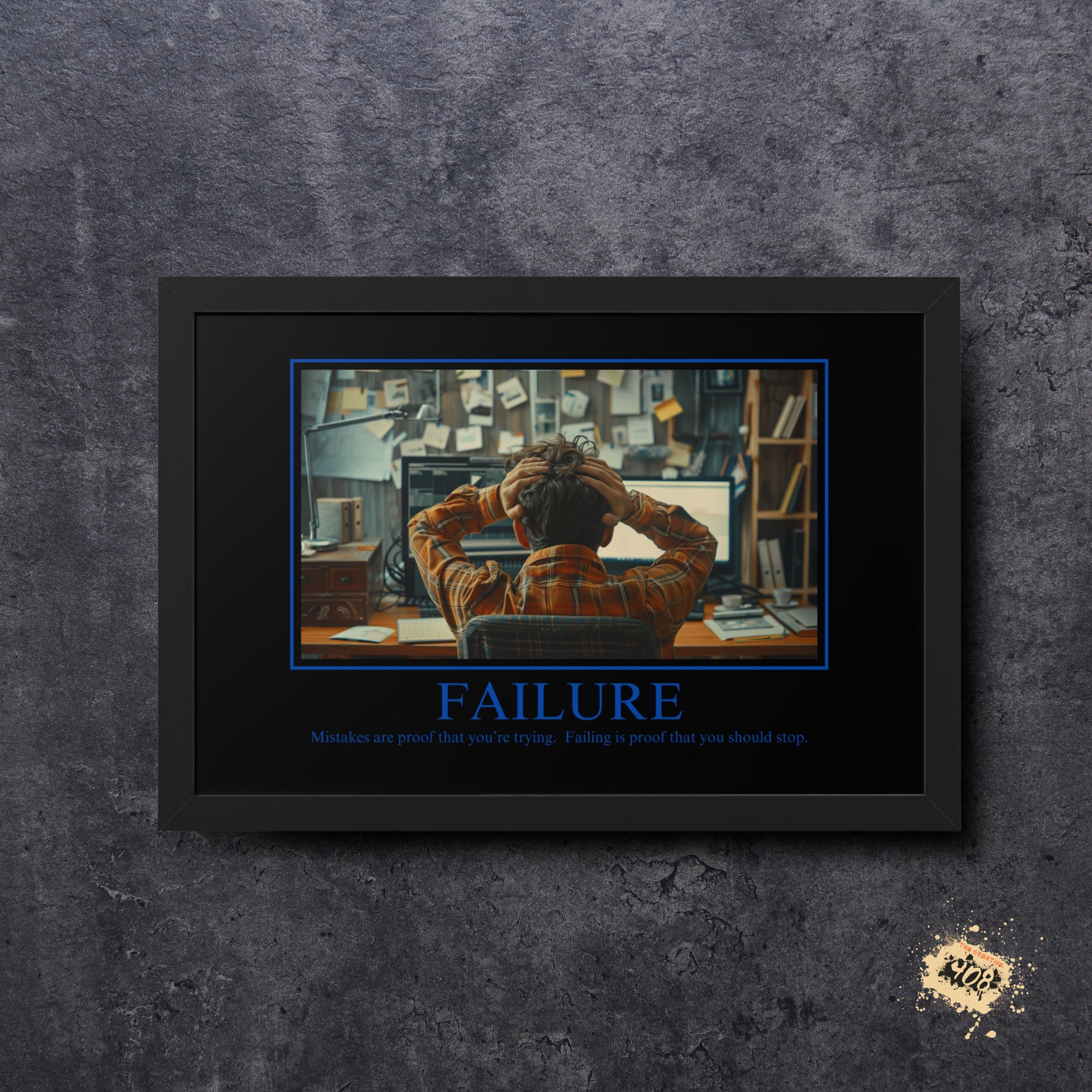 Failure Matte Motivational Poster, Wall Art for Home, Office, or ...