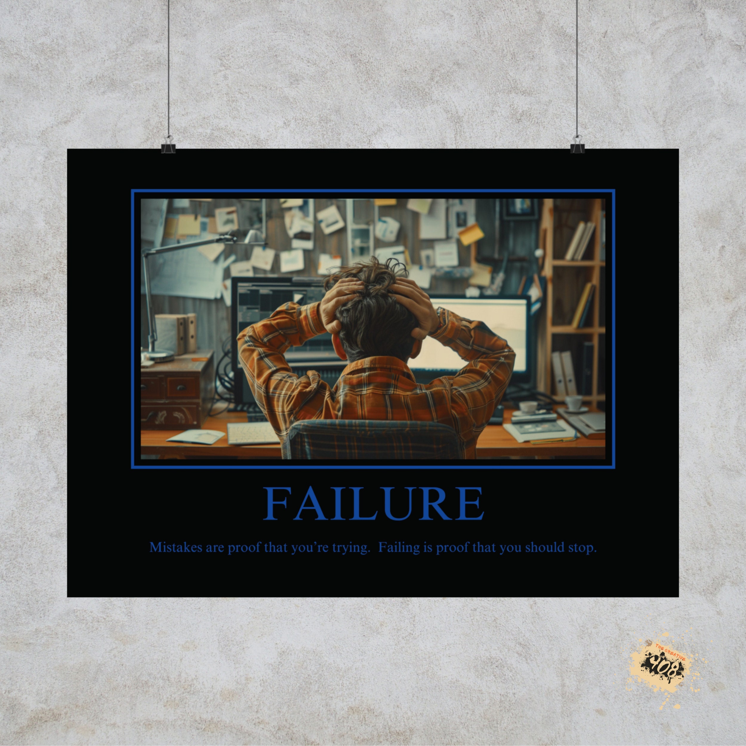 Failure Matte Motivational Poster, Wall Art for Home, Office, or ...
