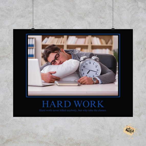 Hard Work Motivational Poster