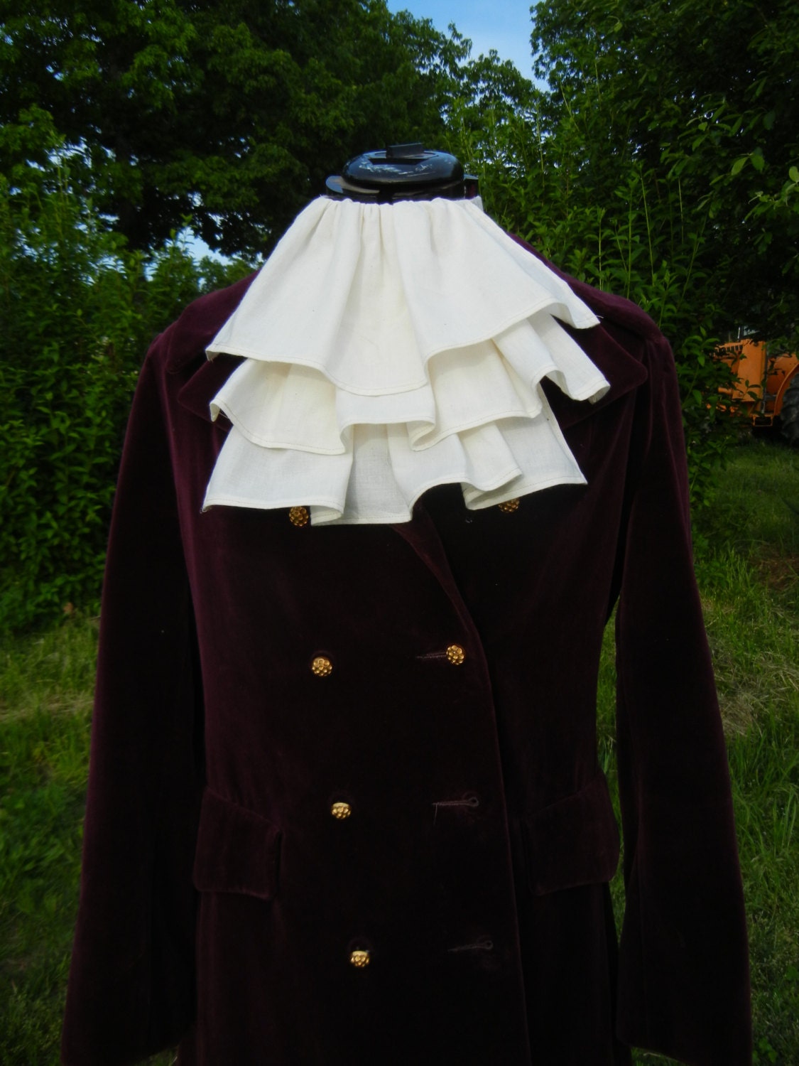 Three Layered Victorian White Jabot - Etsy