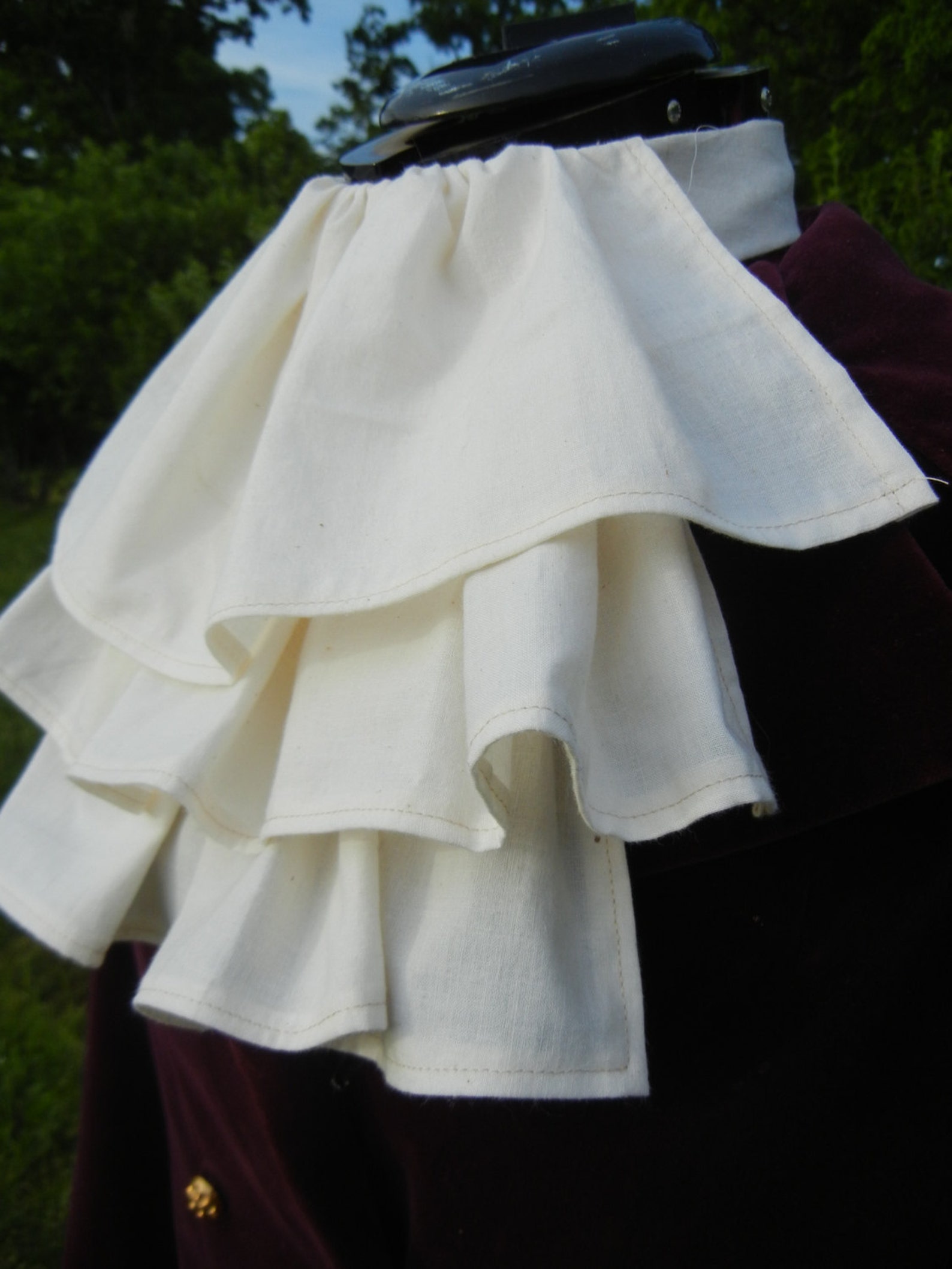 Three Layered Victorian White Jabot - Etsy