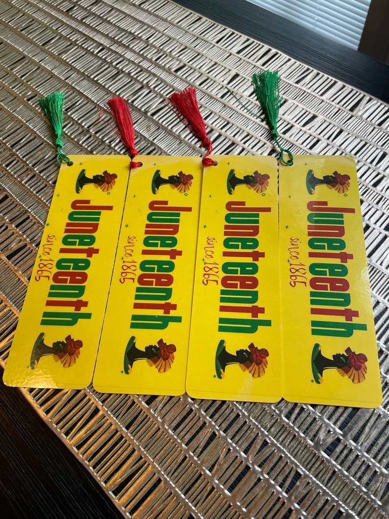 Juneteenth Bookmark-yellow - Etsy