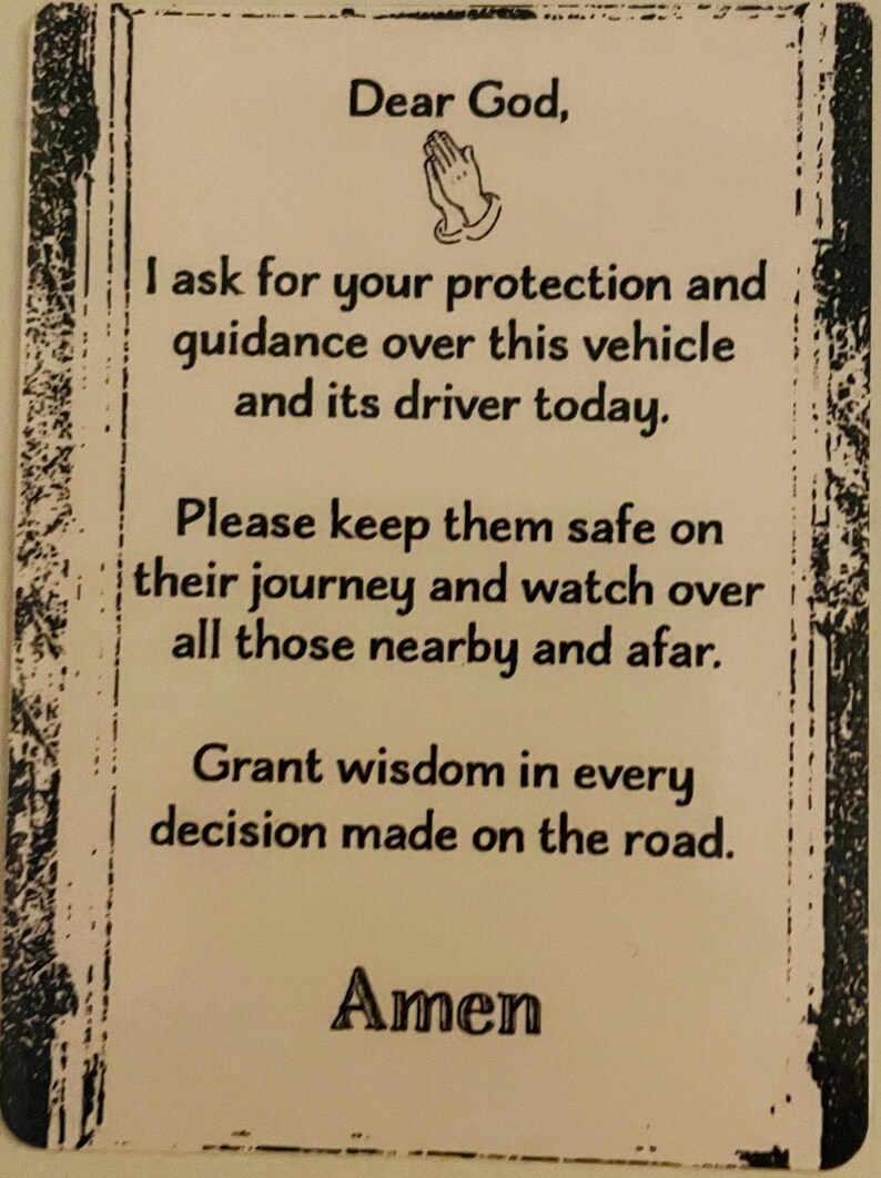 Transportation Prayer Cards - Etsy