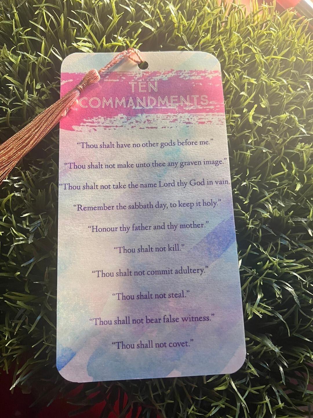 The Ten Commandments Bookmark - Etsy