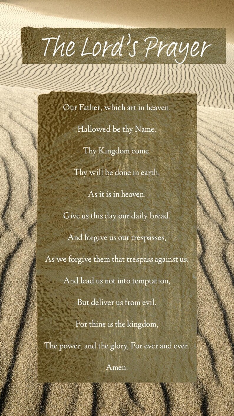 The Lord's Prayer Bookmark - Etsy