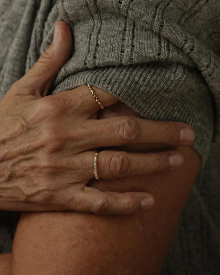 14K Gold Ball Ring, Stackable Band, Solid Gold Ball Stacking Ring ...