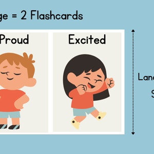Emotions Flashcards for Kids | Colorful A4 Printable Flashcards | 20 ...