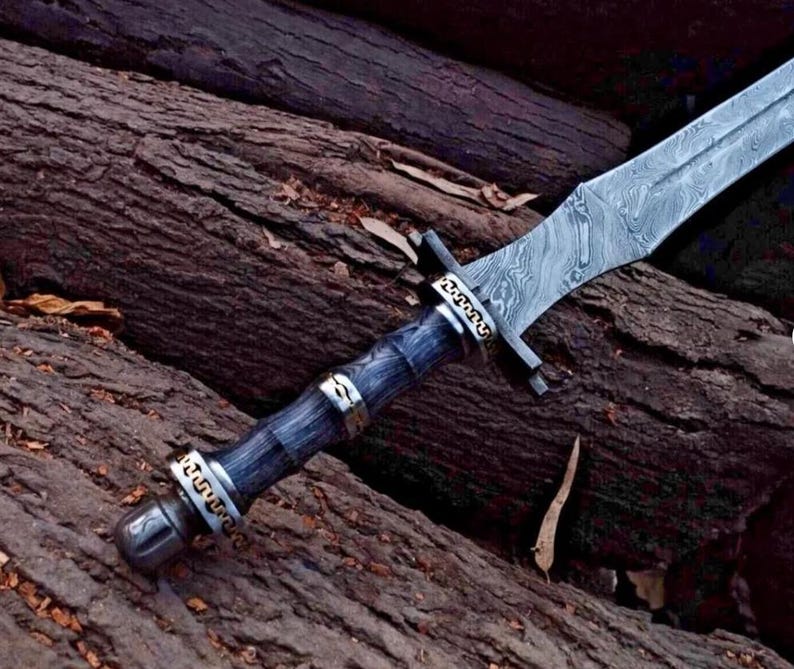 Hand Forged Viking Personalized Damascus Steel Sword | Custom Fantasy ...