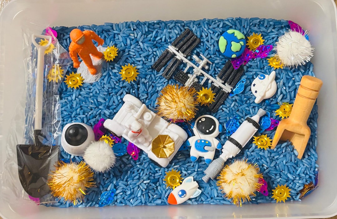 Space Sensory Bin Filler: Outer Space Pour and Play Kit - Etsy