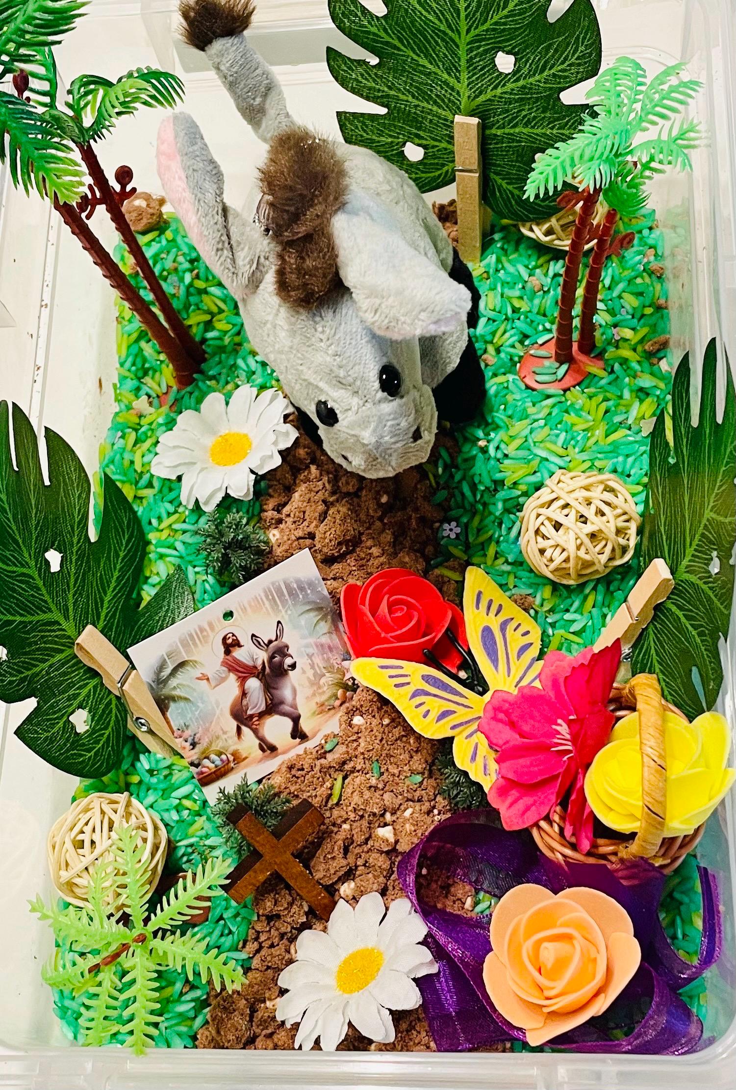 Palm Sunday Sensory Bin: Christian Easter Montessori Play Kit - Etsy