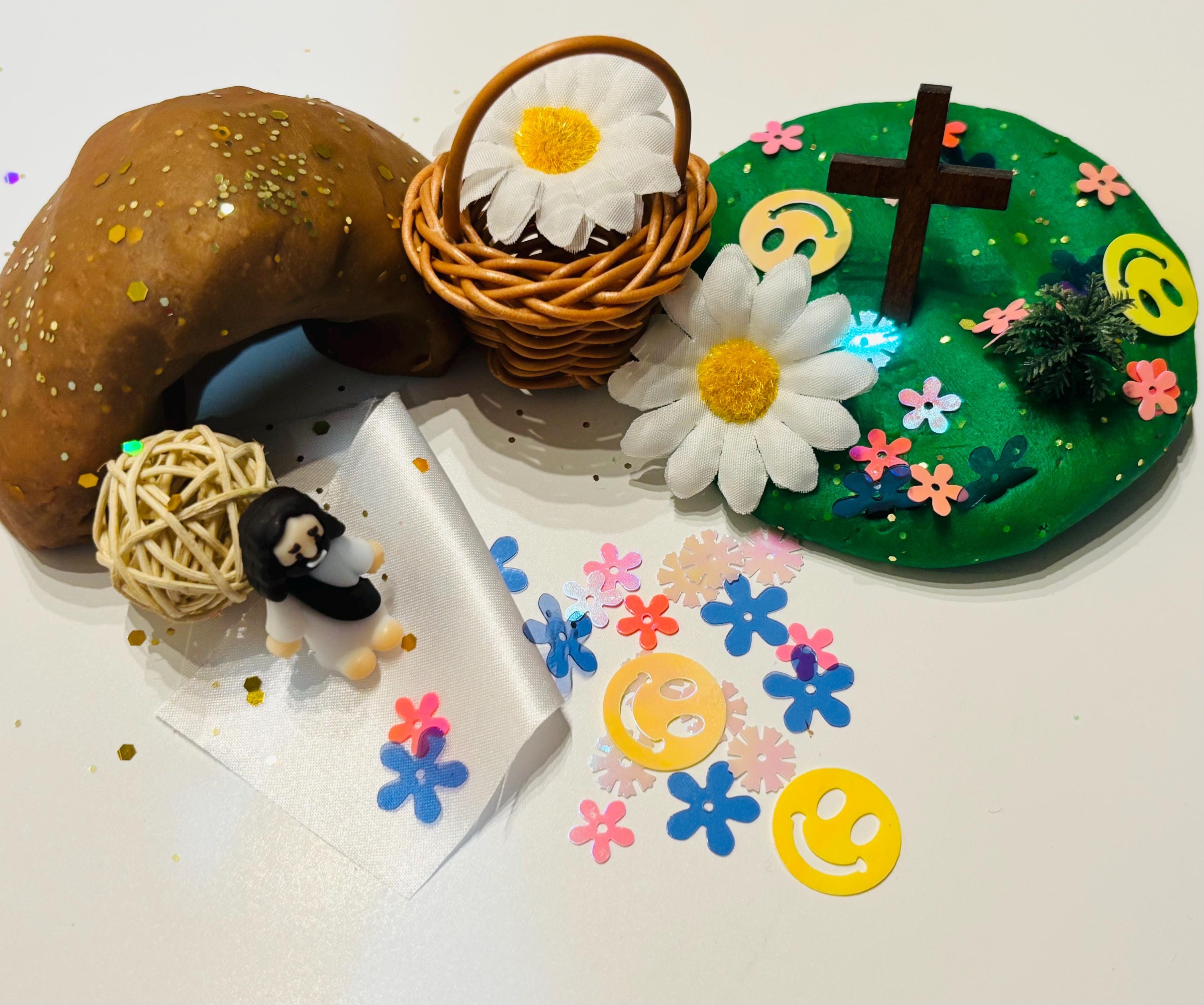 Resurrection Playdough Jar | Easter Sensory Dough Jar Kids | Christian ...