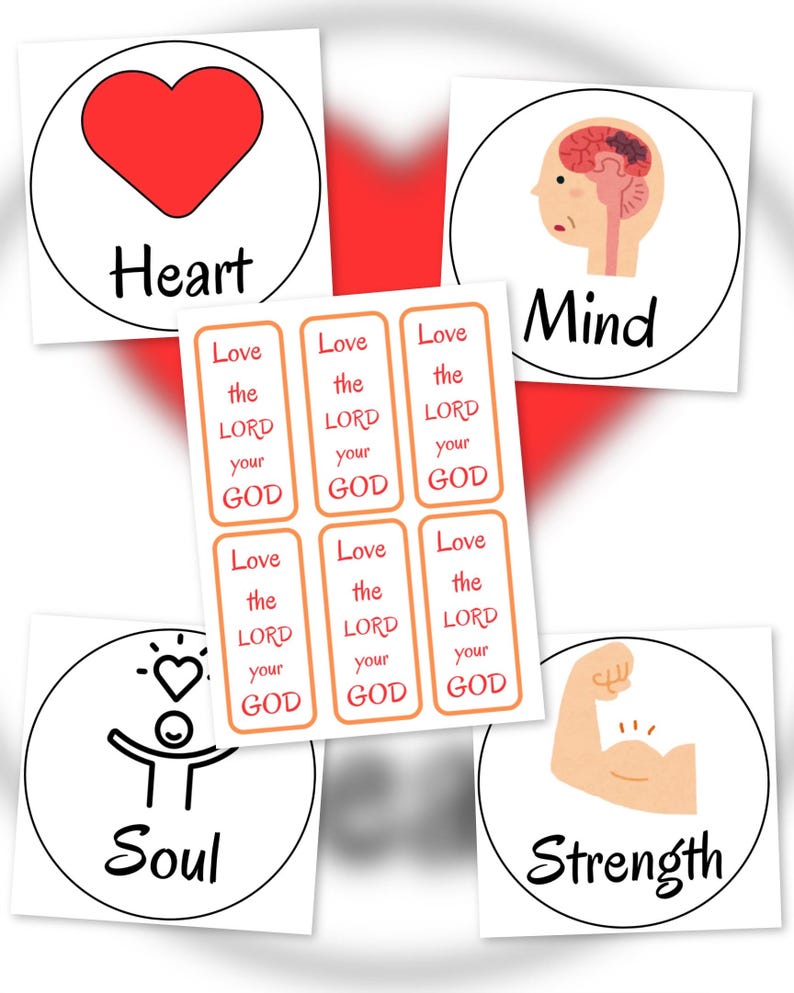 Love the Lord Your God Activity Lesson Plan Print and Laminate Activity ...