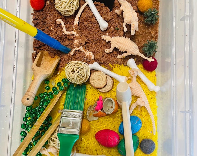 Dinosaur Dig Sensory Bin – Fossil Excavation Kit for Kids – Dino ...