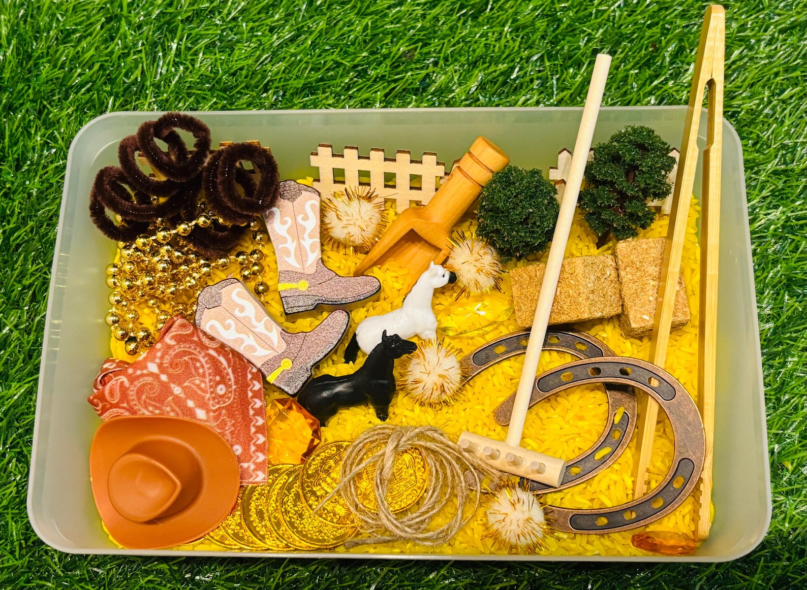Western Cowboy Sensory Play Kit: Fine Motor Skills, Pretend Play - Etsy