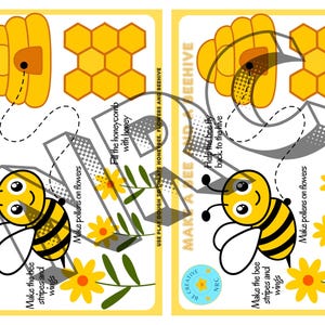 Honeybee Play Dough Mat Printable | Bee Sensory Play Mat | Spring ...