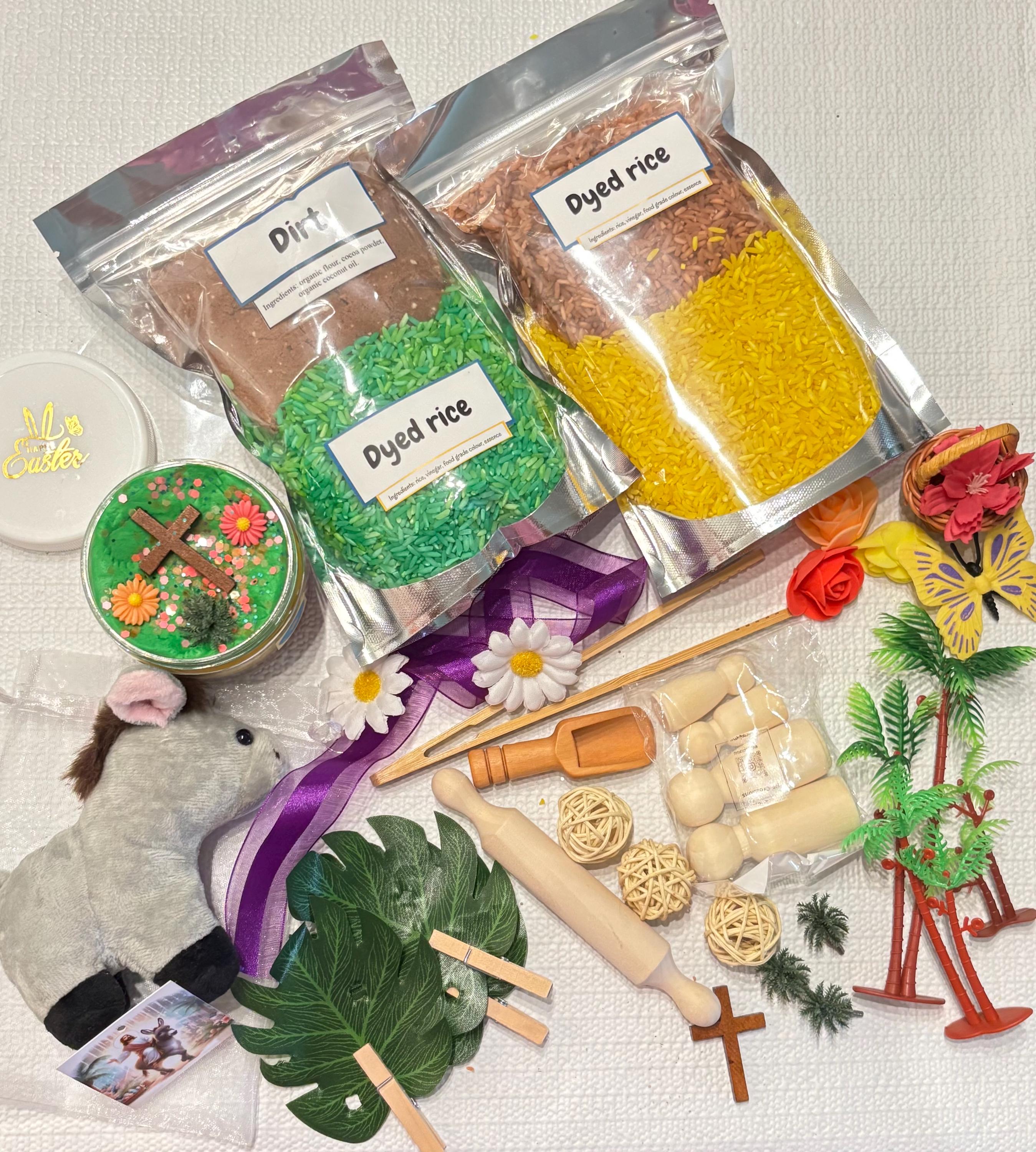 Palm Sunday Sensory Bin: Christian Easter Montessori Play Kit - Etsy