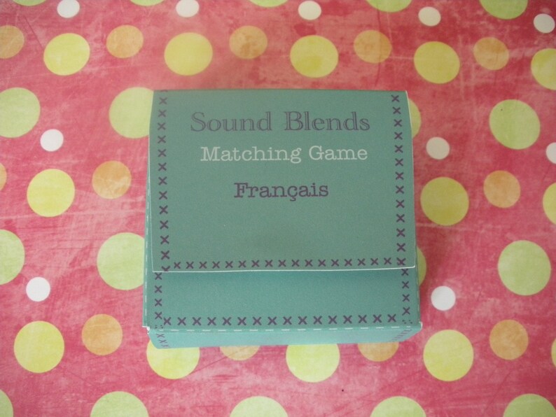 French Sound Blend Flash Cards Set of 48 Phonemes Matching Game Digital ...