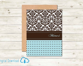 Merci Teacher Printable | French Thank You Card | Digital Download - Etsy