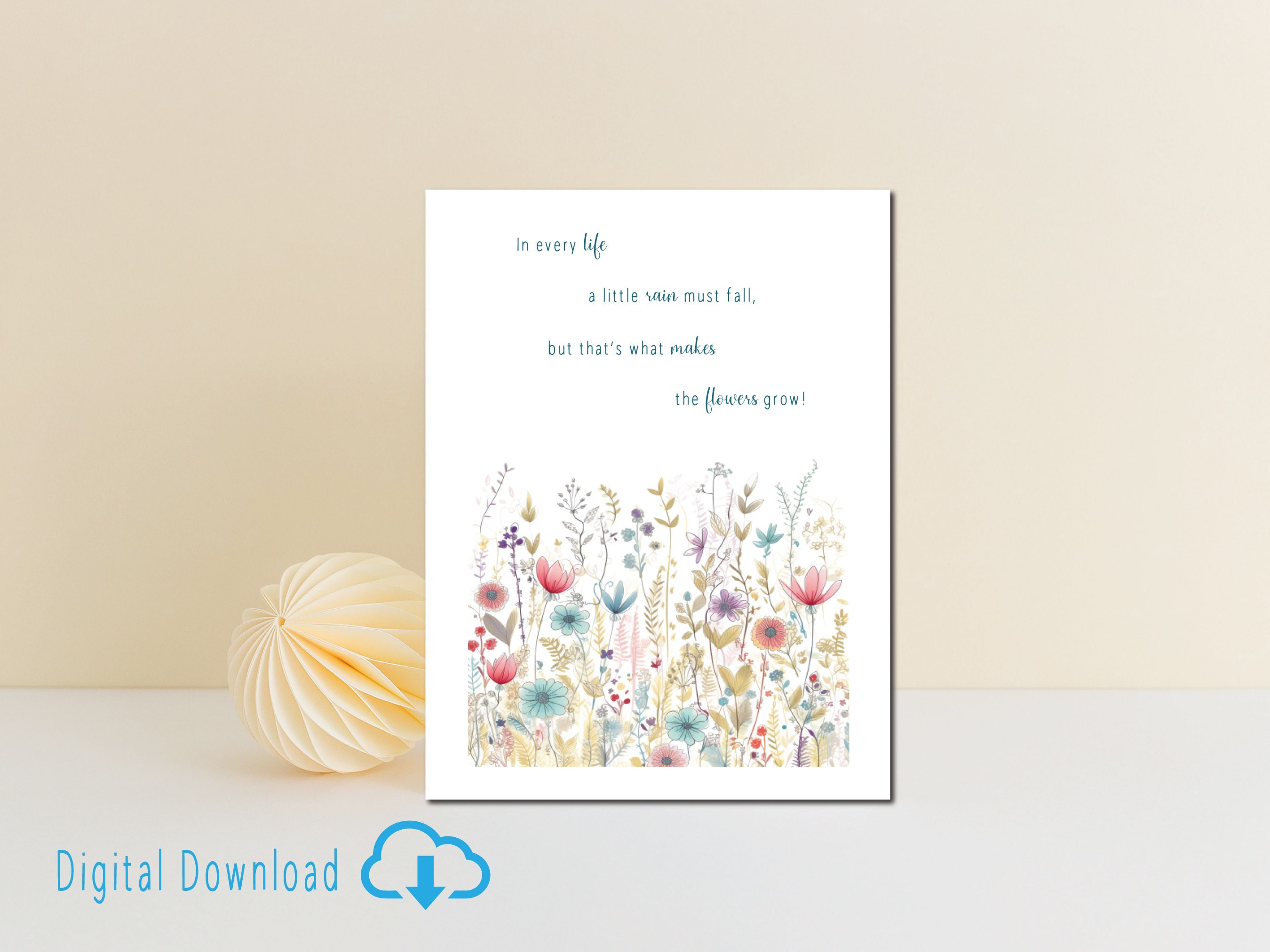 Printable Encouragement Card – Watercolor Wildflowers – in Every Life a ...
