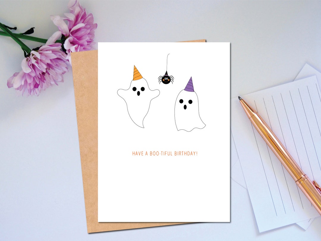 Halloween Birthday Card Have a Boo-tiful Birthday Fun Halloween Card ...