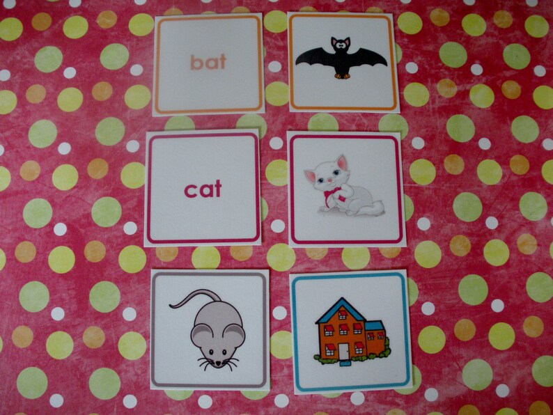 Printable Set of 40 English Rhyming Cards - Matching Game for Primary ...