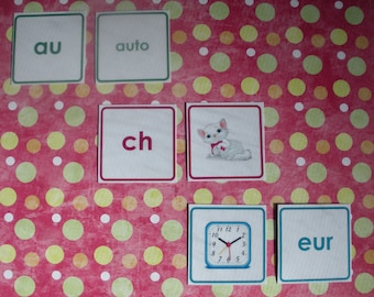 French Rhyming Flash Cards Set of 48 Digital Download - Etsy