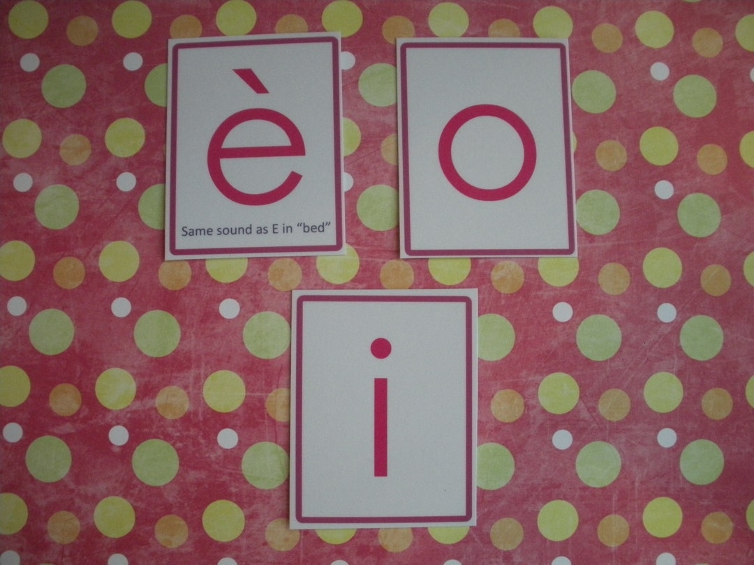 French Vowel Sound Flash Cards, Set of 9 Sounds Digital Download ...