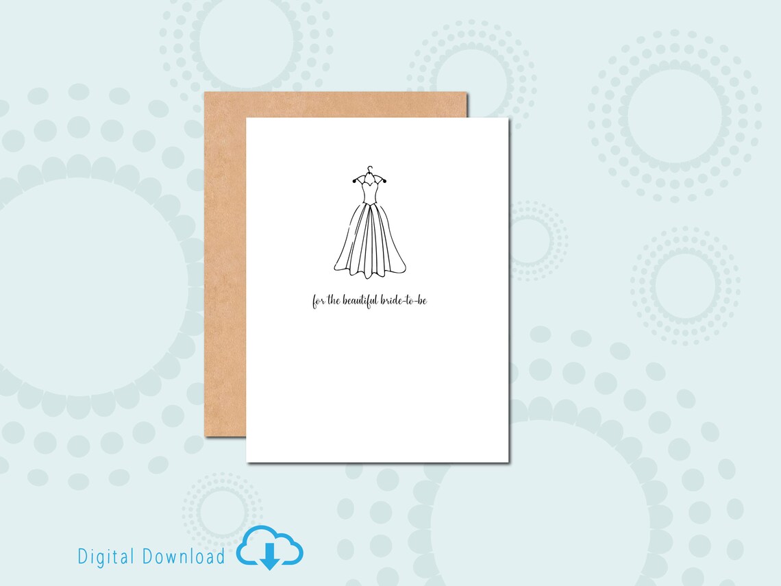 Printable Bride to Be Card Digital Download Card for Bridal Shower Card ...