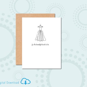 Printable Bride to Be Card Digital Download Card for Bridal Shower Card ...