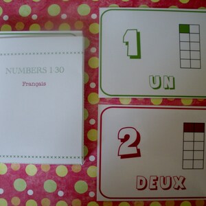 Printable French Number Cards 1-30 Digital Download Primary Learning ...