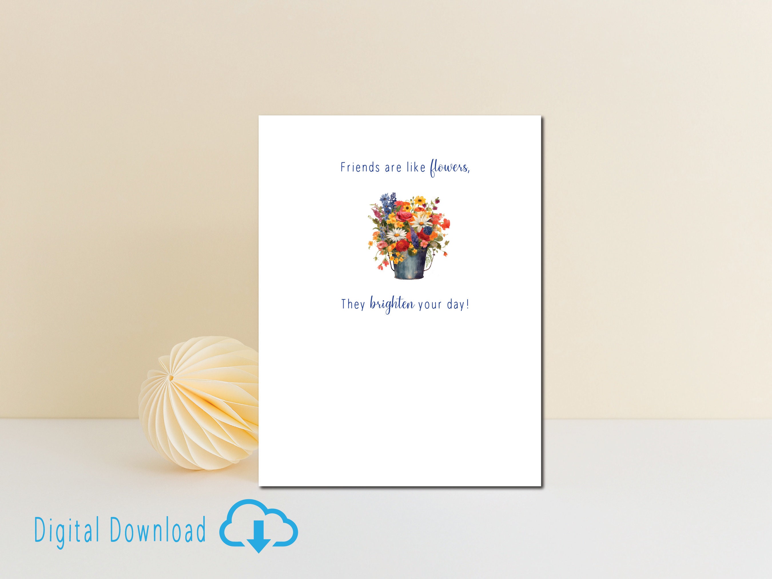 Printable Friendship Card Digital Download Friends Like - Etsy