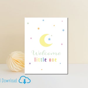 Printable Welcome Baby Card New Baby Congratulations Card for Newborn ...