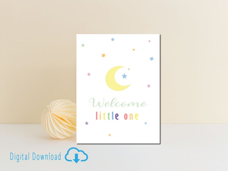 Printable Welcome Baby Card New Baby Congratulations Card for Newborn ...
