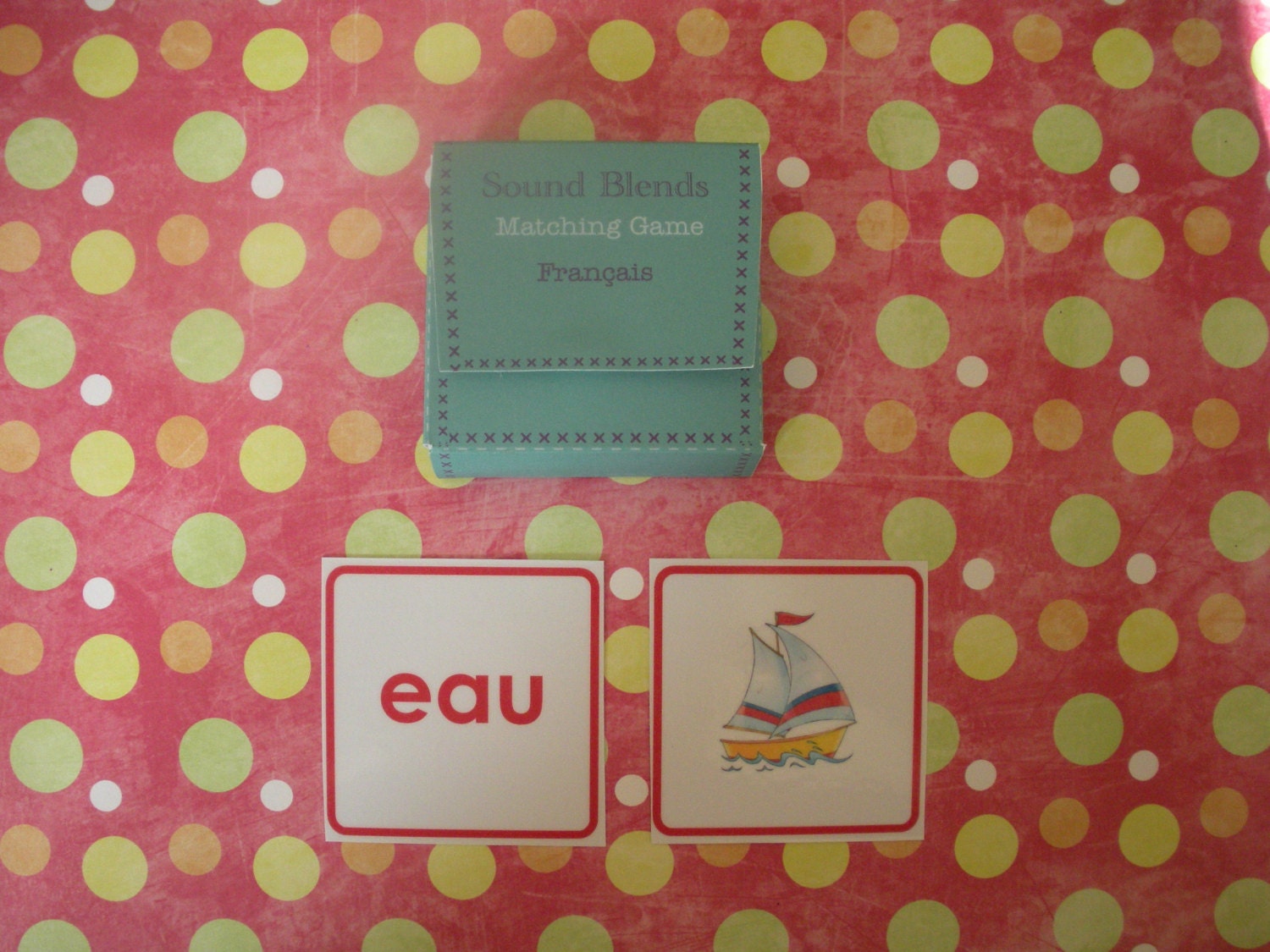 French Sound Blend Flash Cards Set of 48 Phonemes Matching Game Digital ...