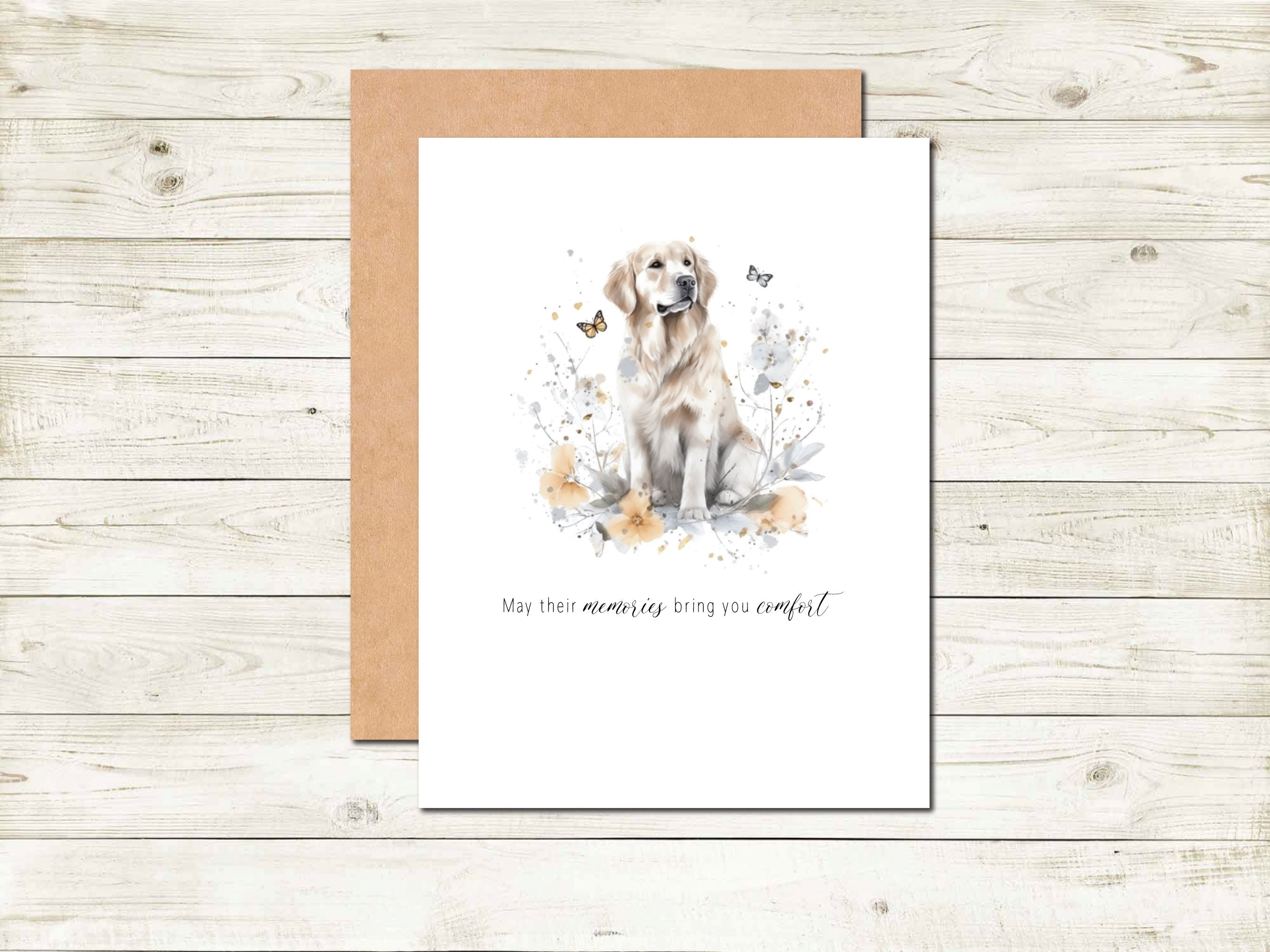 Dog Pet Sympathy Card Loss of Pet Condolences for Loss of Dog ...
