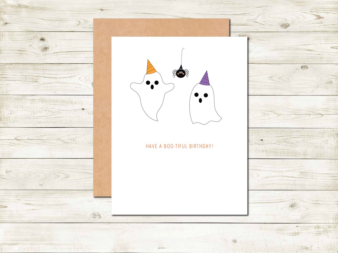 Halloween Birthday Card Have a Boo-tiful Birthday! Fun Halloween Card ...