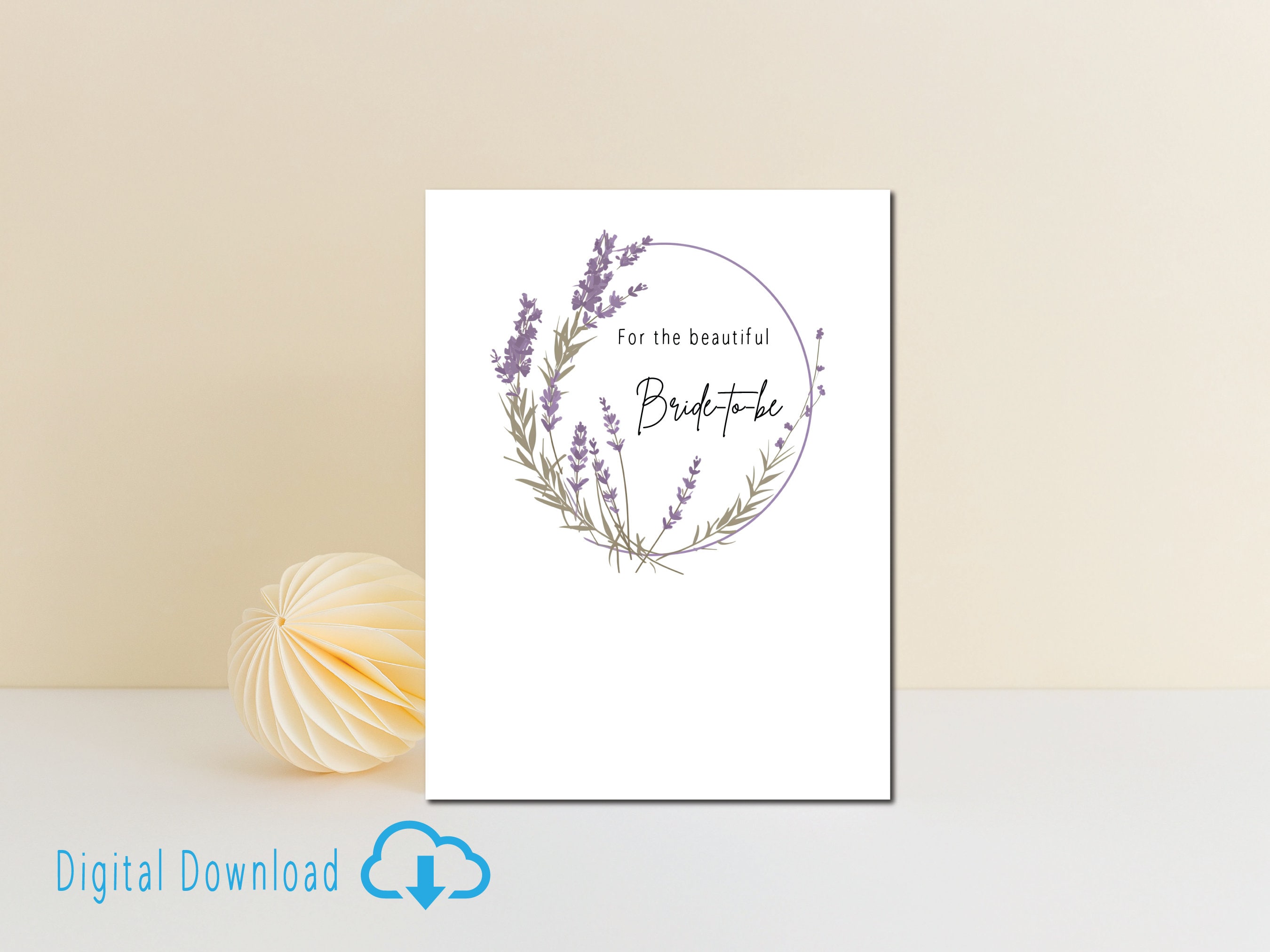 Printable Bride to Be Card Digital Download Card for Bridal Shower Card ...