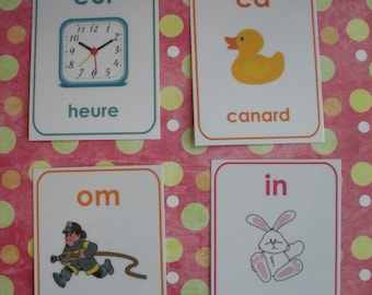 French Rhyming Flash Cards Set of 48 Digital Download - Etsy