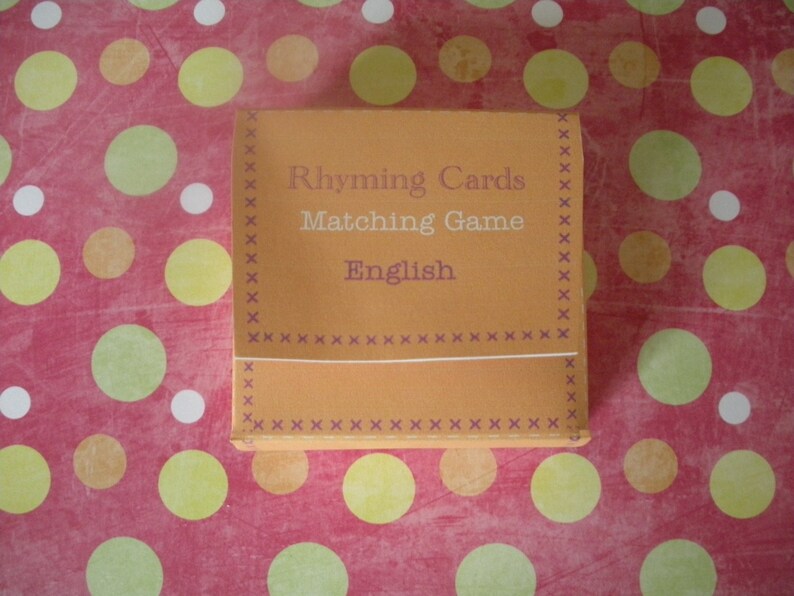Printable Set of 40 English Rhyming Cards - Matching Game for Primary ...