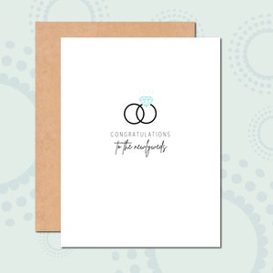 Wedding Congratulations Card for Couple on Wedding Day With Rings ...