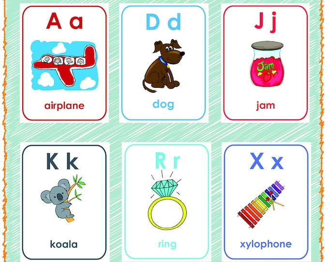 French Alphabet Flashcards Printable Digital PDF Educational - Etsy