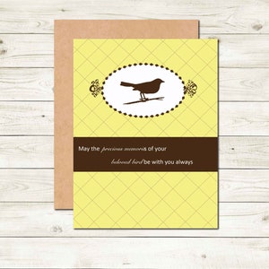 Bird Sympathy Card Loss of Bird Condolences for Loss of Bird ...