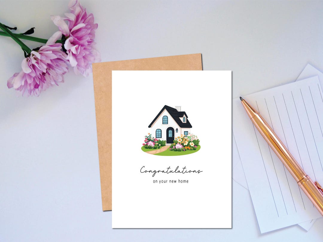 New Home Card Congratulations on Your First Home Card Moving Card New ...