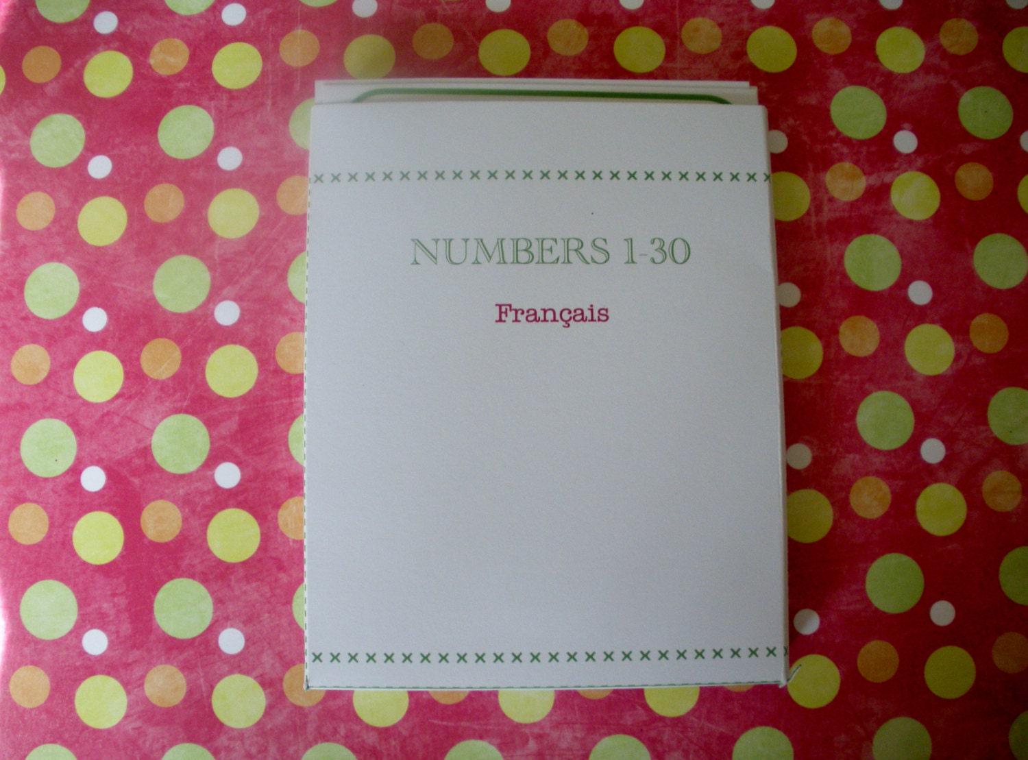 French Number Flash Cards Printable 1–30: Bilingual Primary Math Cards ...